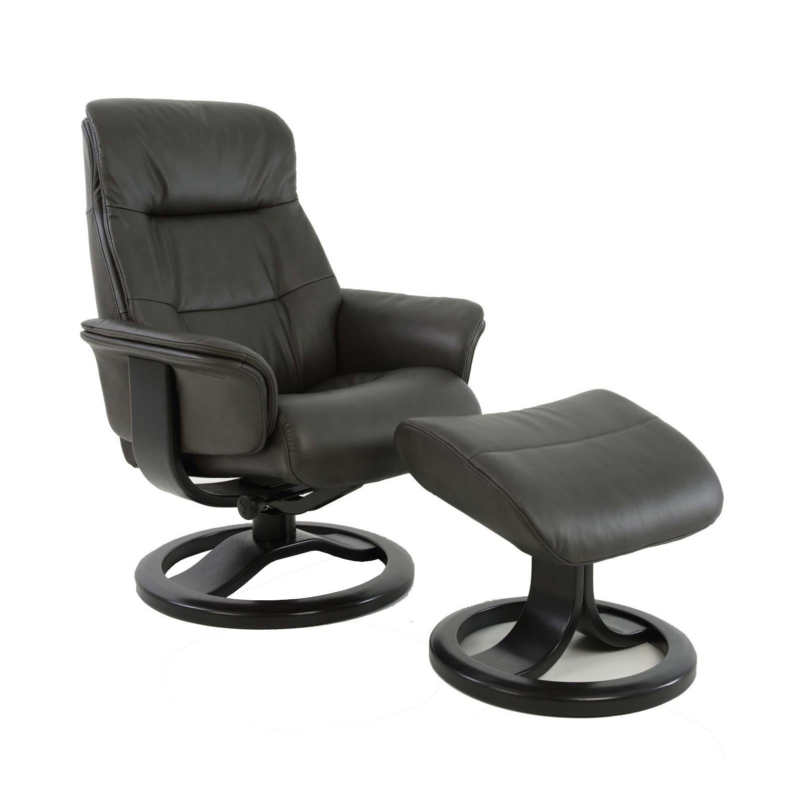Fjords of Norway Anne Swivel Leather Recliner Anne-R-45-Large-SL-247-S